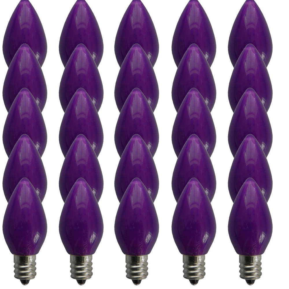 EZLS Purple Opaque C7 LED Replacement Bulbs, 25 Pack - Walmart.com