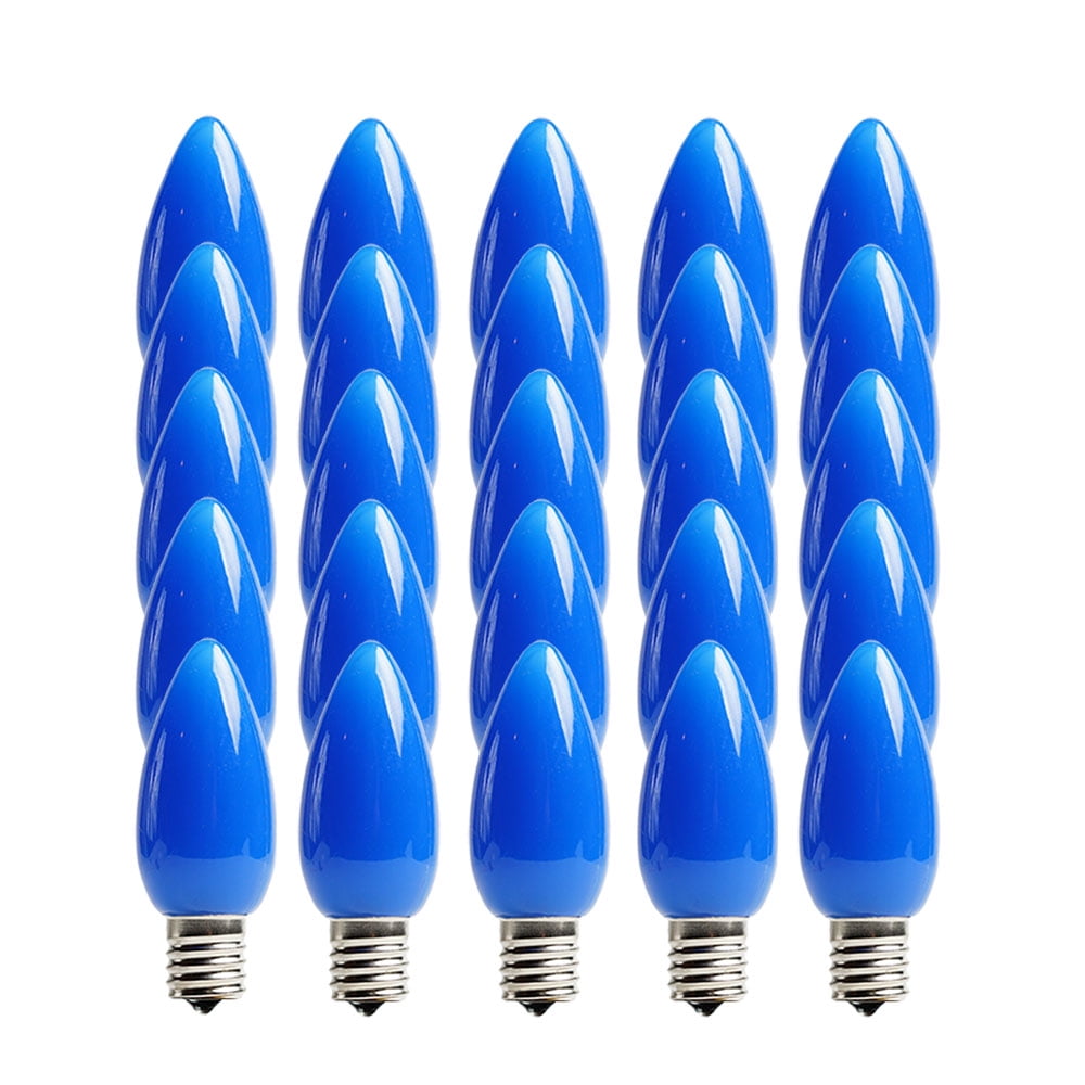 EZLS Blue Opaque C9 LED Replacement Bulbs, 25 Pack - Walmart.com
