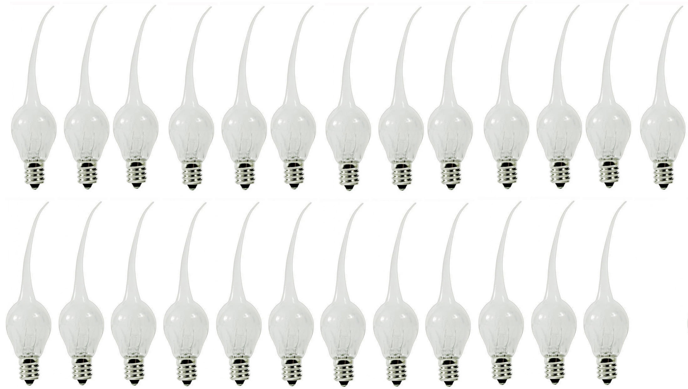 Box of 25 - 6W Country Style Candle Lamp Bulbs, S6 Shape, Individually ...