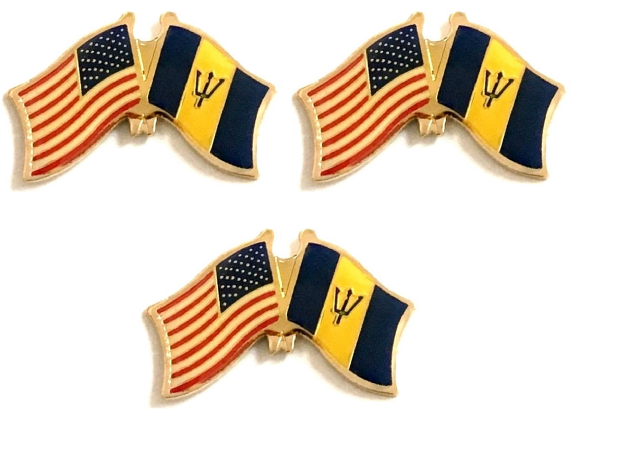Barbados & US Crossed Flag Lapel Pins, Pack of 3 - Walmart.com