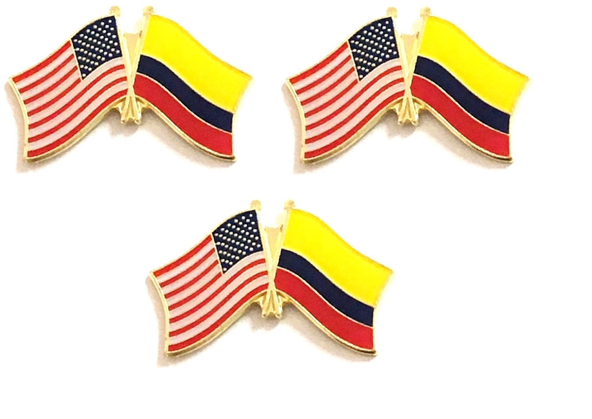 Colombia & US Crossed Flag Lapel Pins, Pack of 3 - Walmart.com