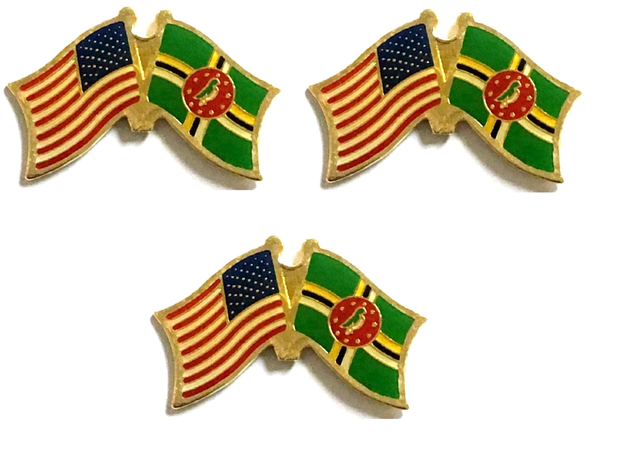 Dominica & US Crossed Flag Lapel Pins, Pack of 3 - Walmart.com