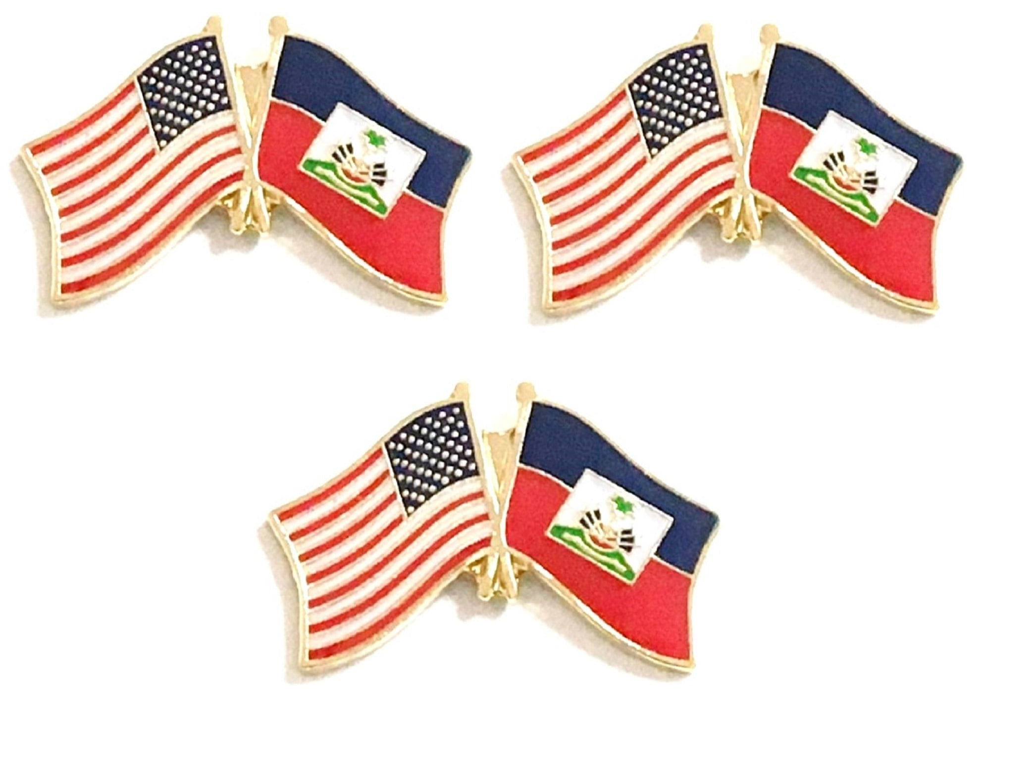 Haiti & US Crossed Flag Lapel Pins, Pack of 3 - Walmart.com