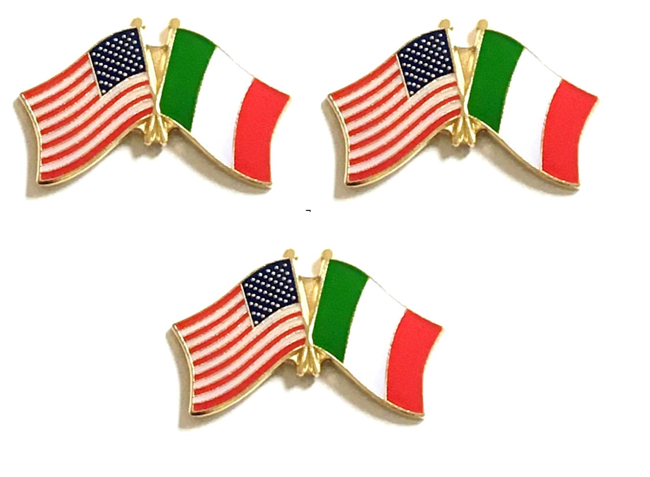 Italy & US Crossed Flag Lapel Pins, Pack of 3 - Walmart.com