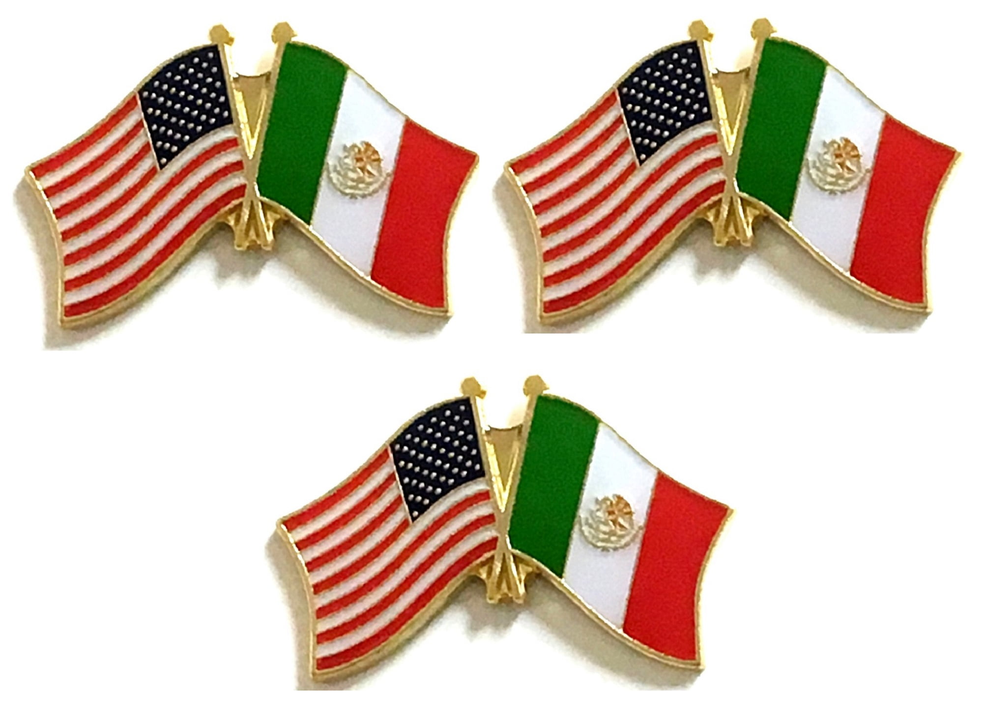 Mexico & US Crossed Flag Lapel Pins, Pack of 3 - Walmart.com