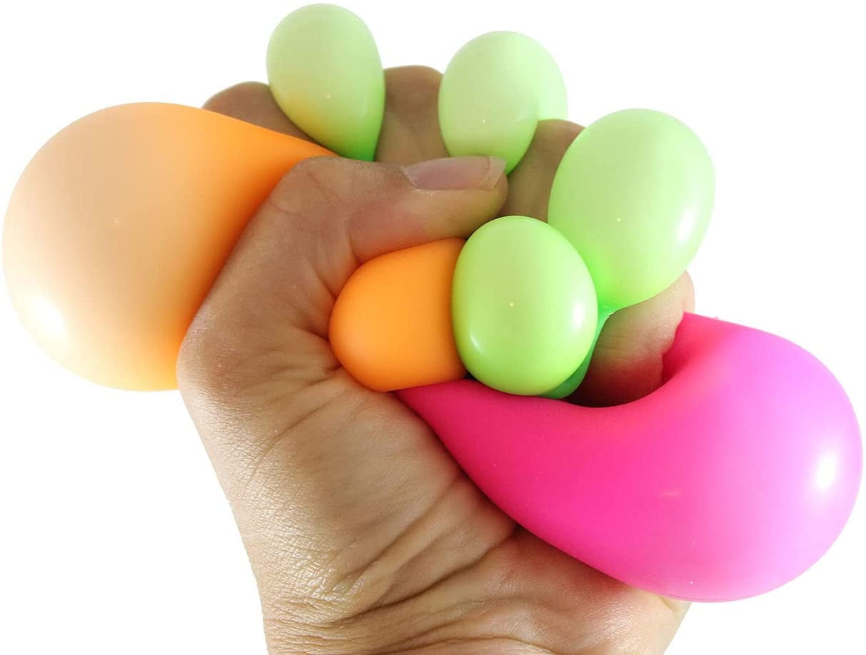 Box of 3 Soft Doh Filled 2" Stress Ball - Squishy Gooey Squish Sensory ...