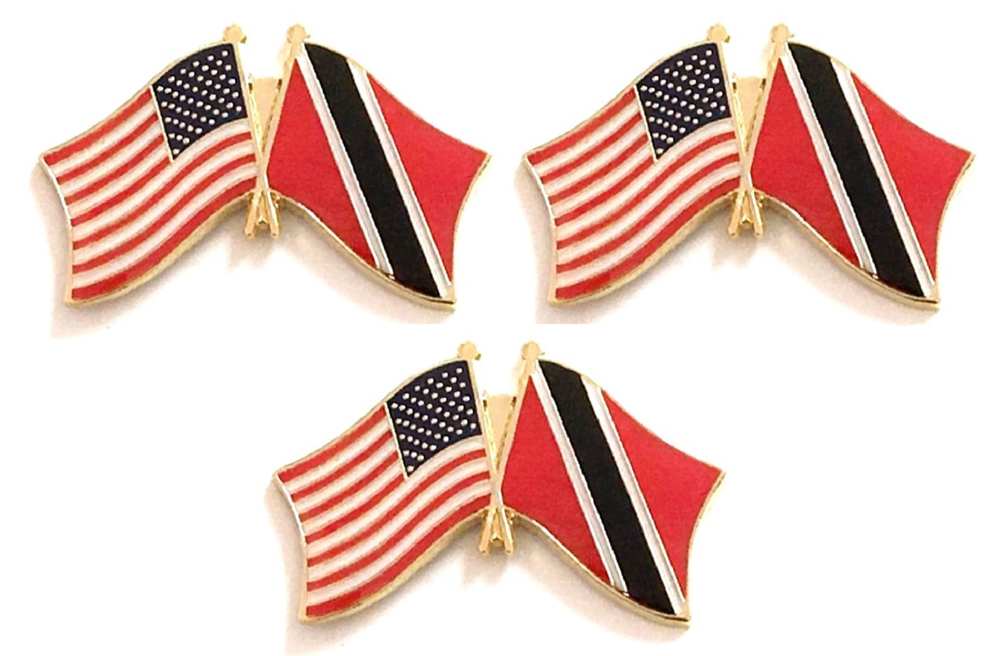 Trinidad & US Crossed Flag Lapel Pins, Pack of 3 - Walmart.com