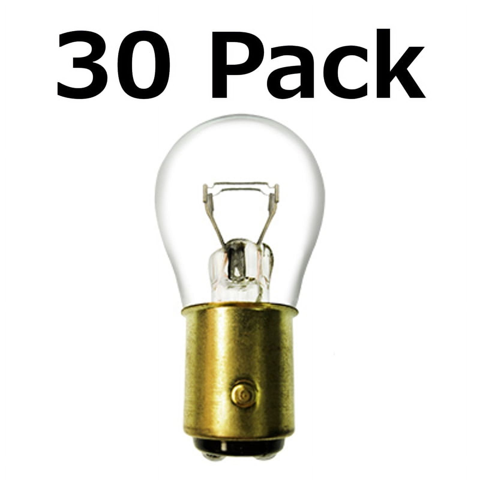 Box of 30 #1157 Lamp Auto Bulb Automotive Lightbulb Brass Dual Filament ...
