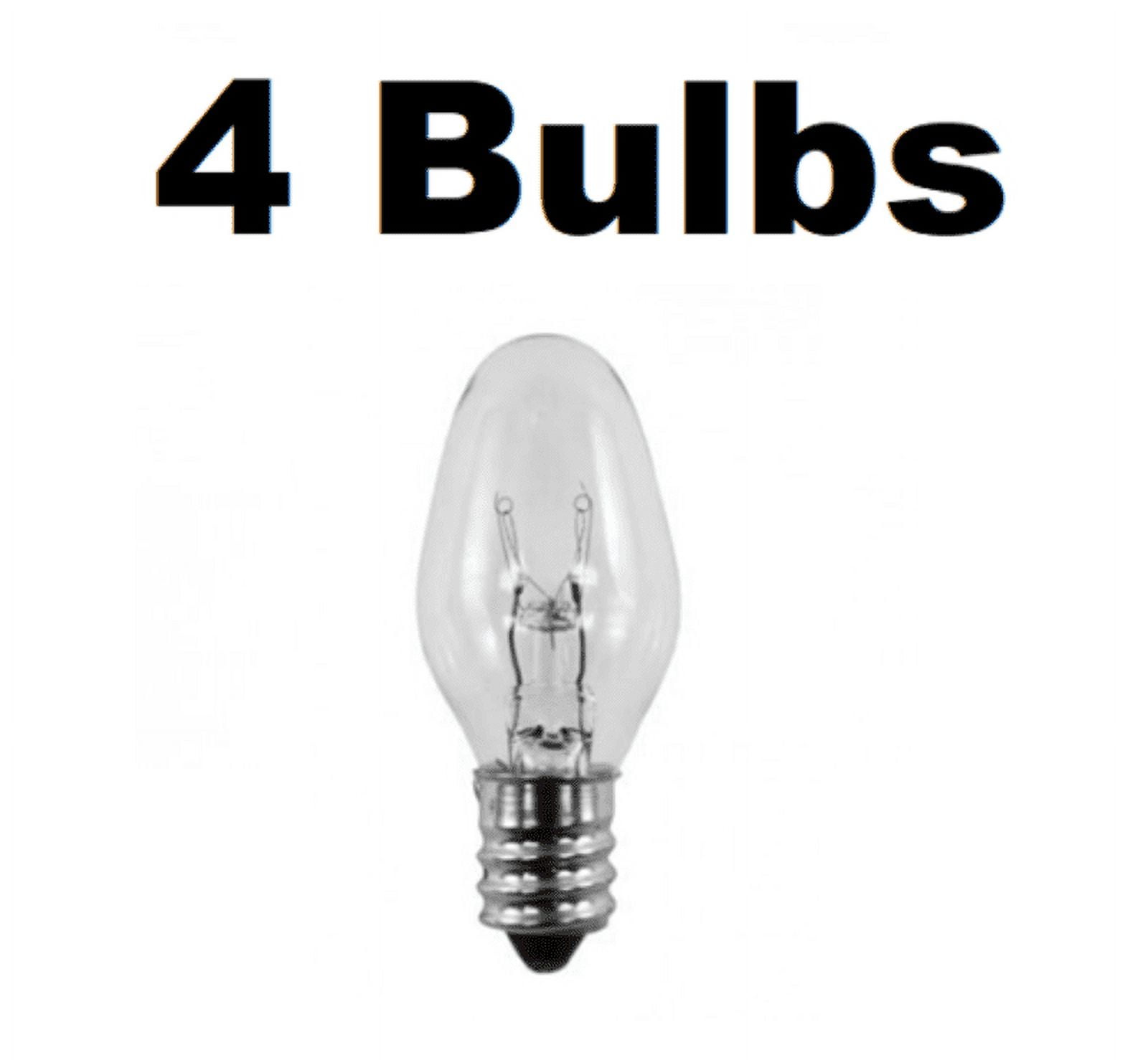 Universal Light Night Light Bulbs, 7 Watt C7 Clear, E12 Candelabra Base ...