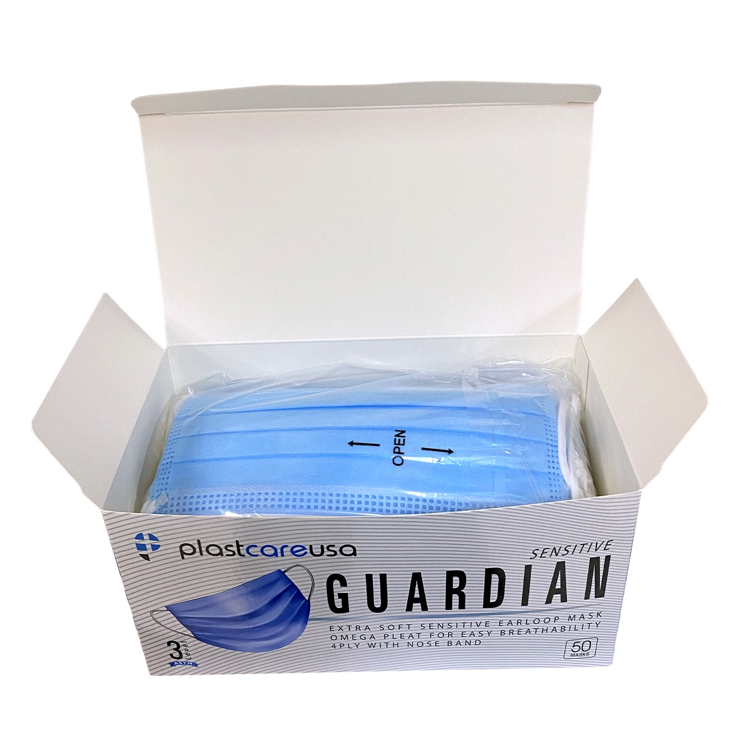 Box of 50 ASTM Level 3 4-Ply Surgical Mask (Blue) - Walmart.com