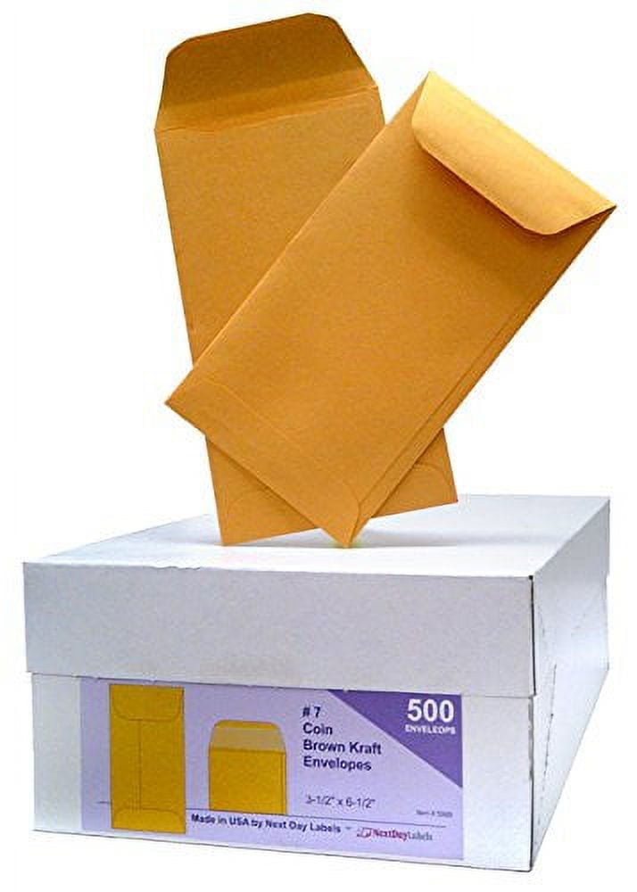 Box of 500# 7 Coin High Quality Brown Kraft Envelopes, for Small Parts ...