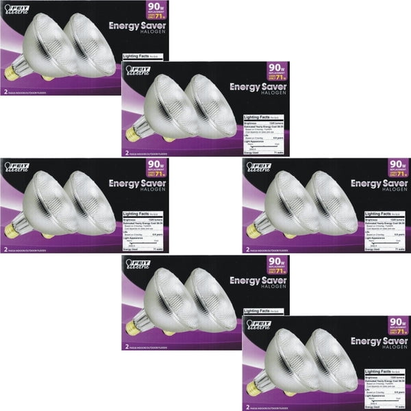 Box of 6 Packs - Feit Electric 90W Dimmable PAR38 Halogen Flood Indoor ...