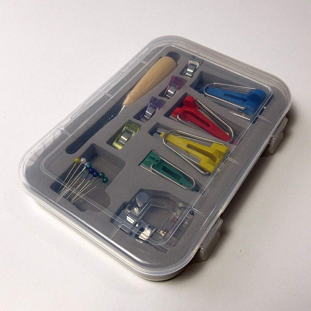 Box of Binder Binding Snap On Foot Bias Tape Maker Awl Pin Set for ...