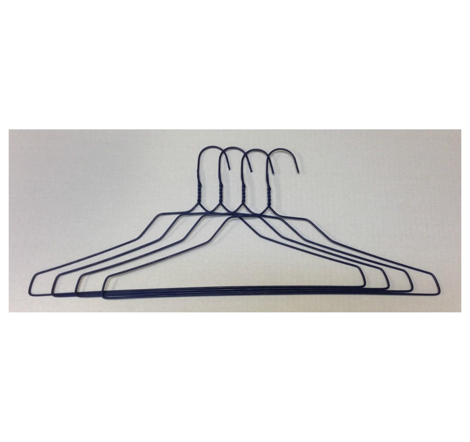 Box of Blue 18" Plastic Coated Steel Wire Shirt Hangers - Walmart.com