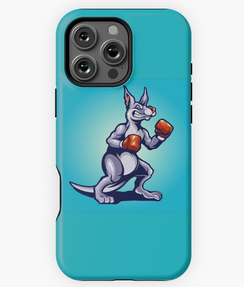Box on Kanga Funny Kangaroo Boxing Phone Case for iPhone 16 15 14 13 12 ...