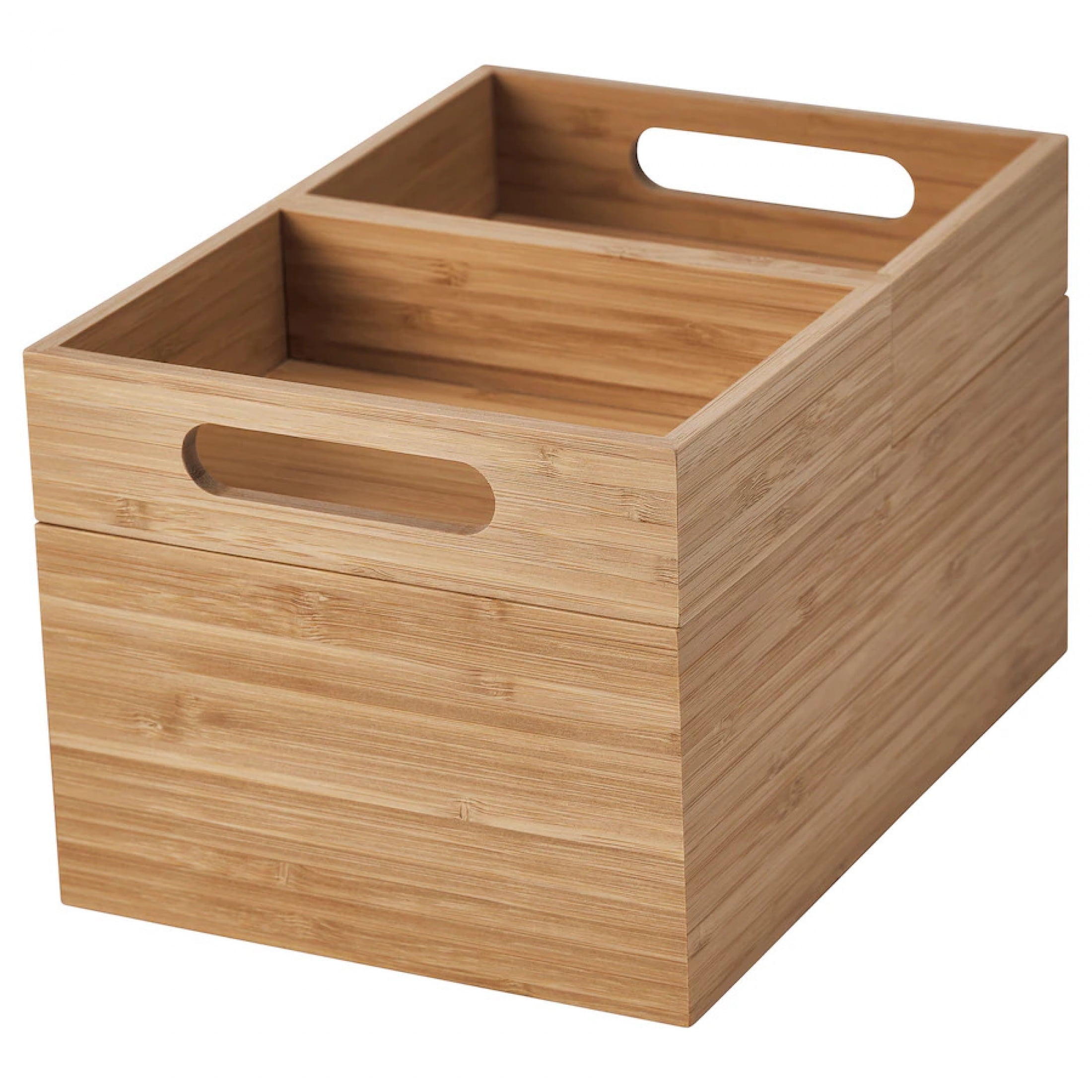 Box, set of 3, bamboo, 9 ¼x6 ½x5 ½ inch Stackable Rectangular Bamboo ...