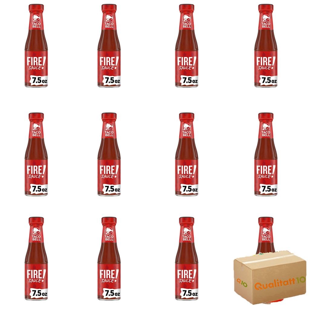 Box with 12 Pack Taco Fire Sauce Glass Bottle 7.5 oz - Walmart.com