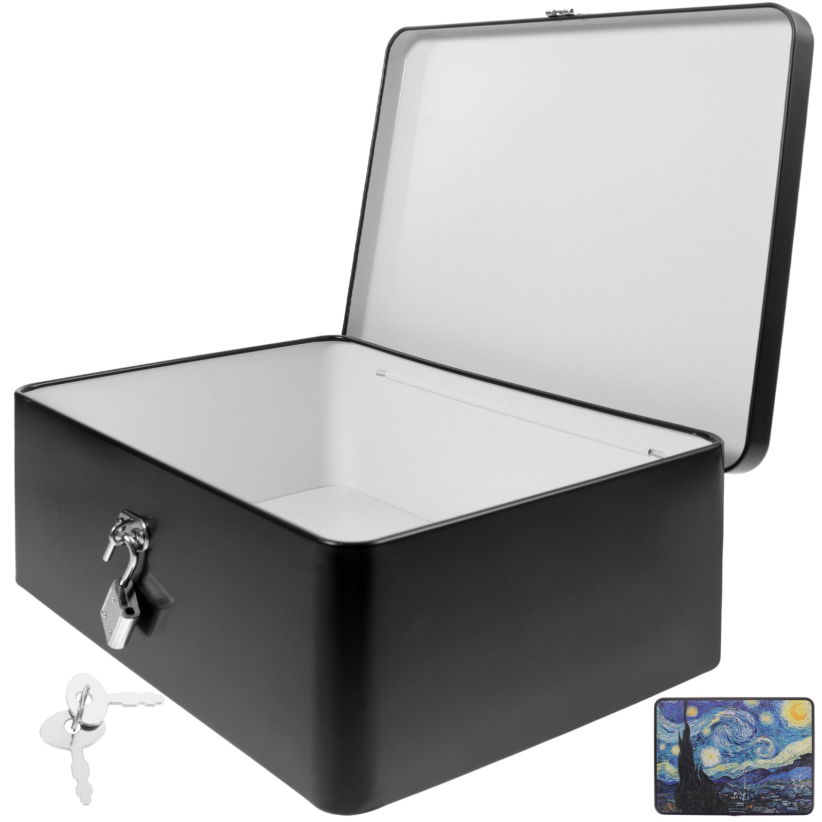 Box with Padlock Boxes Storage Tin Colorful Container Detailed ...