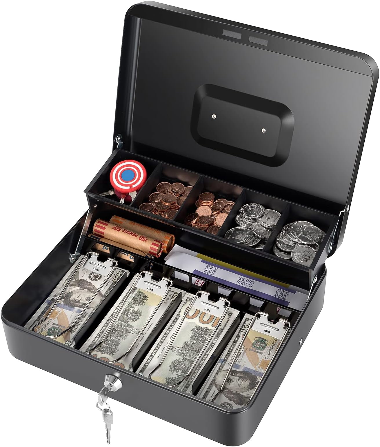 Box with Tray and Key Lock, Saving Lock Box with Tray Storage for ...