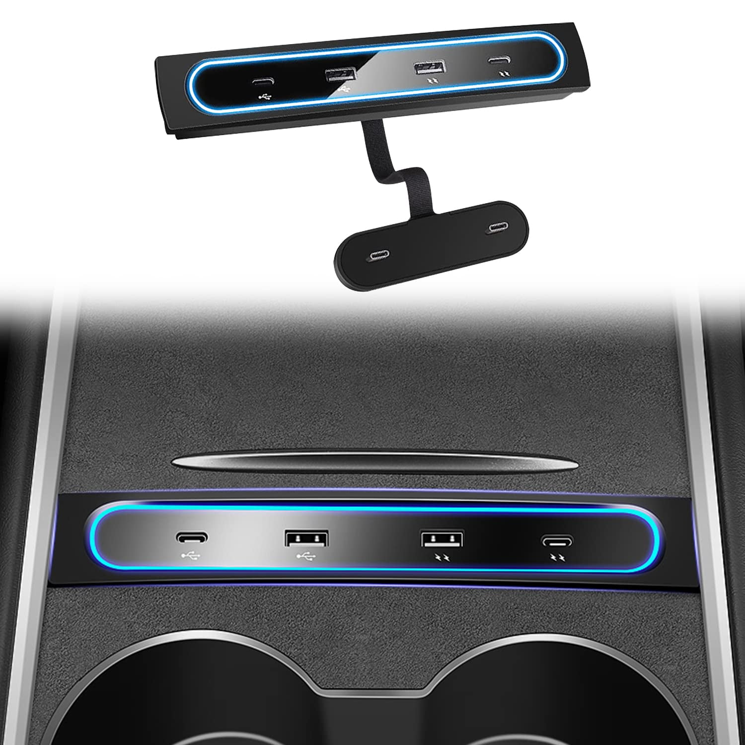 BoxCheer USB HUB Docking CI30 Station for 2021 2022 Tesla Model 3 / Y ...