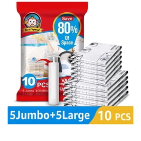 Vacbird 12 Pack Travel Vacuum Storage Bags with USB Electric Pump ...