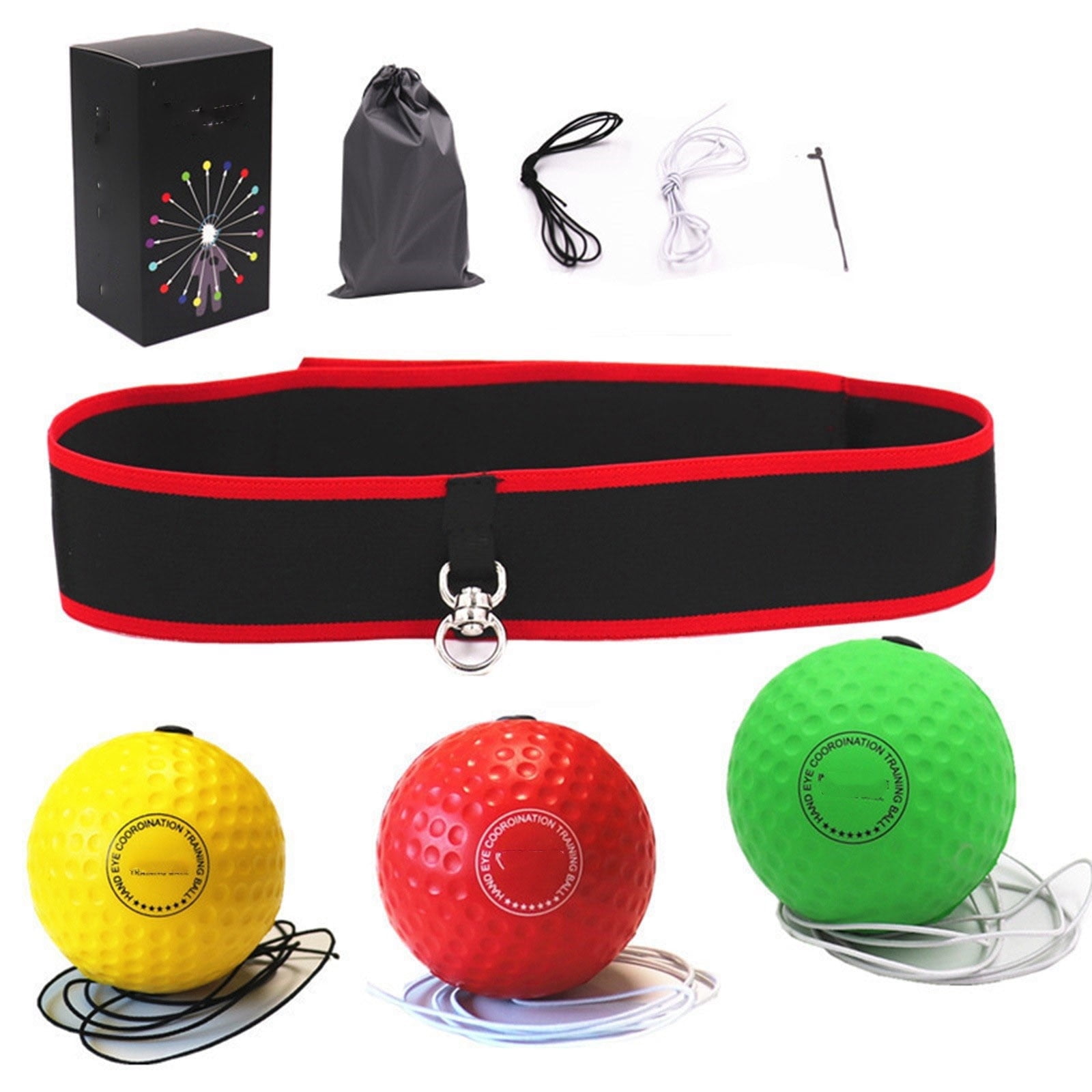 Boxbollen Game, Boxing Reflex Ball Set Of 3 Improve Speed Hand-Eye ...