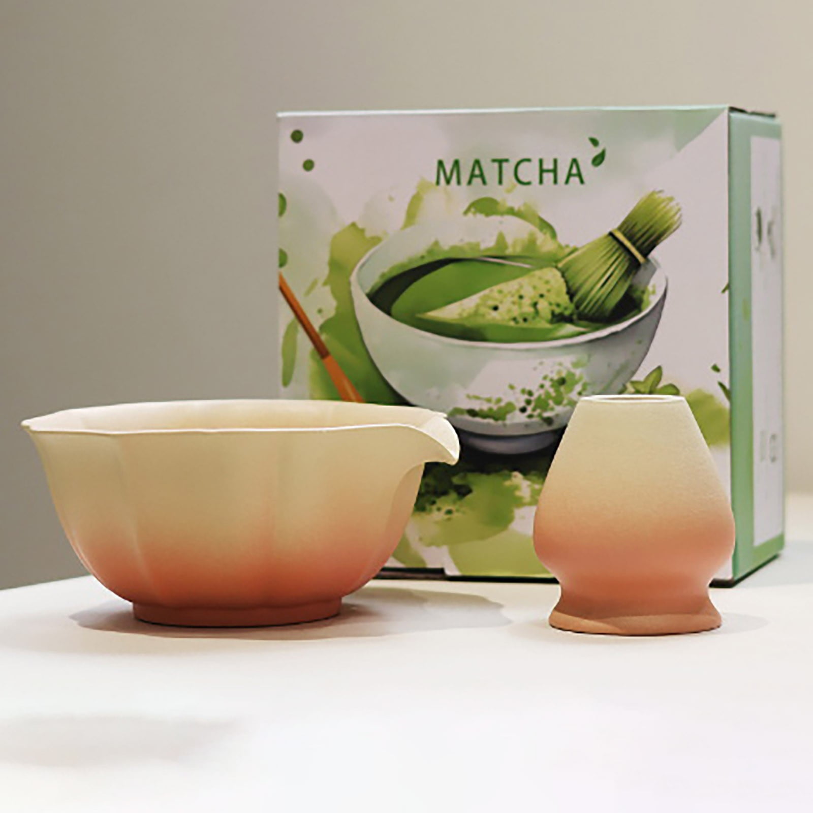 Boxed 2-Piece Set Japanese Tea Set Includes Matcha Bowl Large Content ...