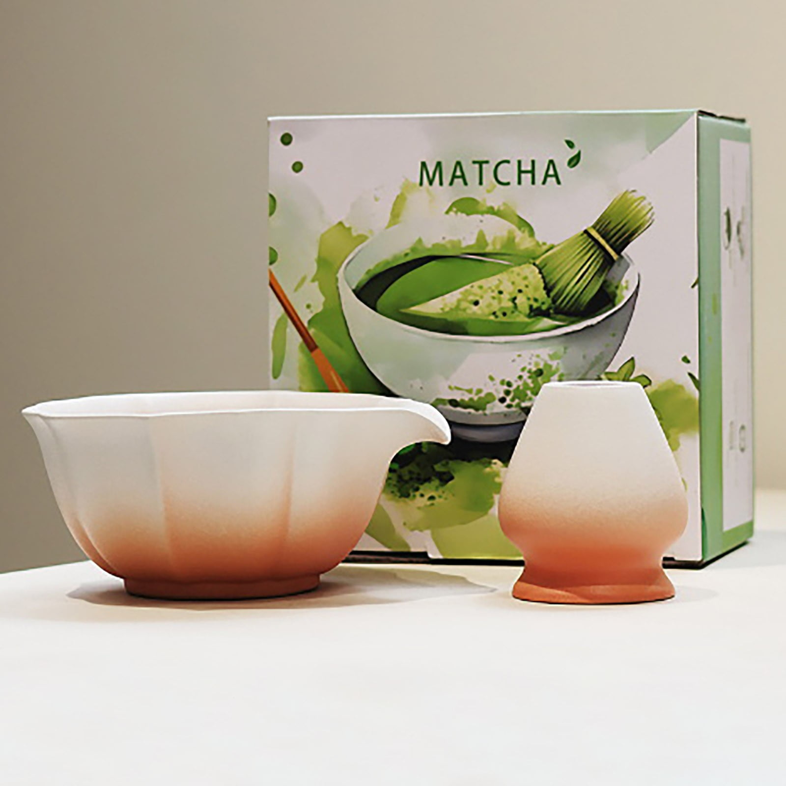 Boxed 2-Piece Set Japanese Tea Set Includes Matcha Bowl Large Content ...