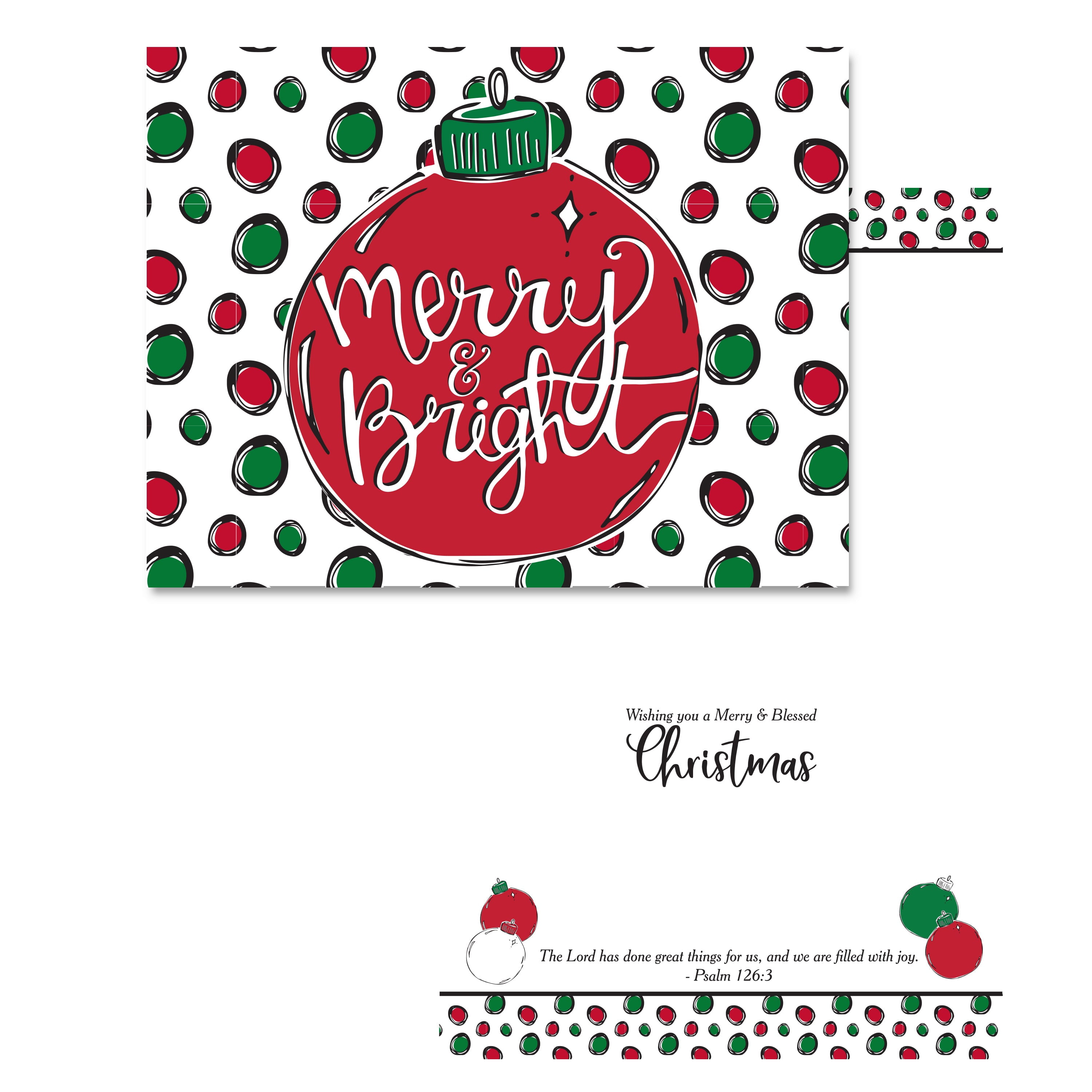 Boxed Christmas Cards: Merry & Bright Ornament - Walmart.com