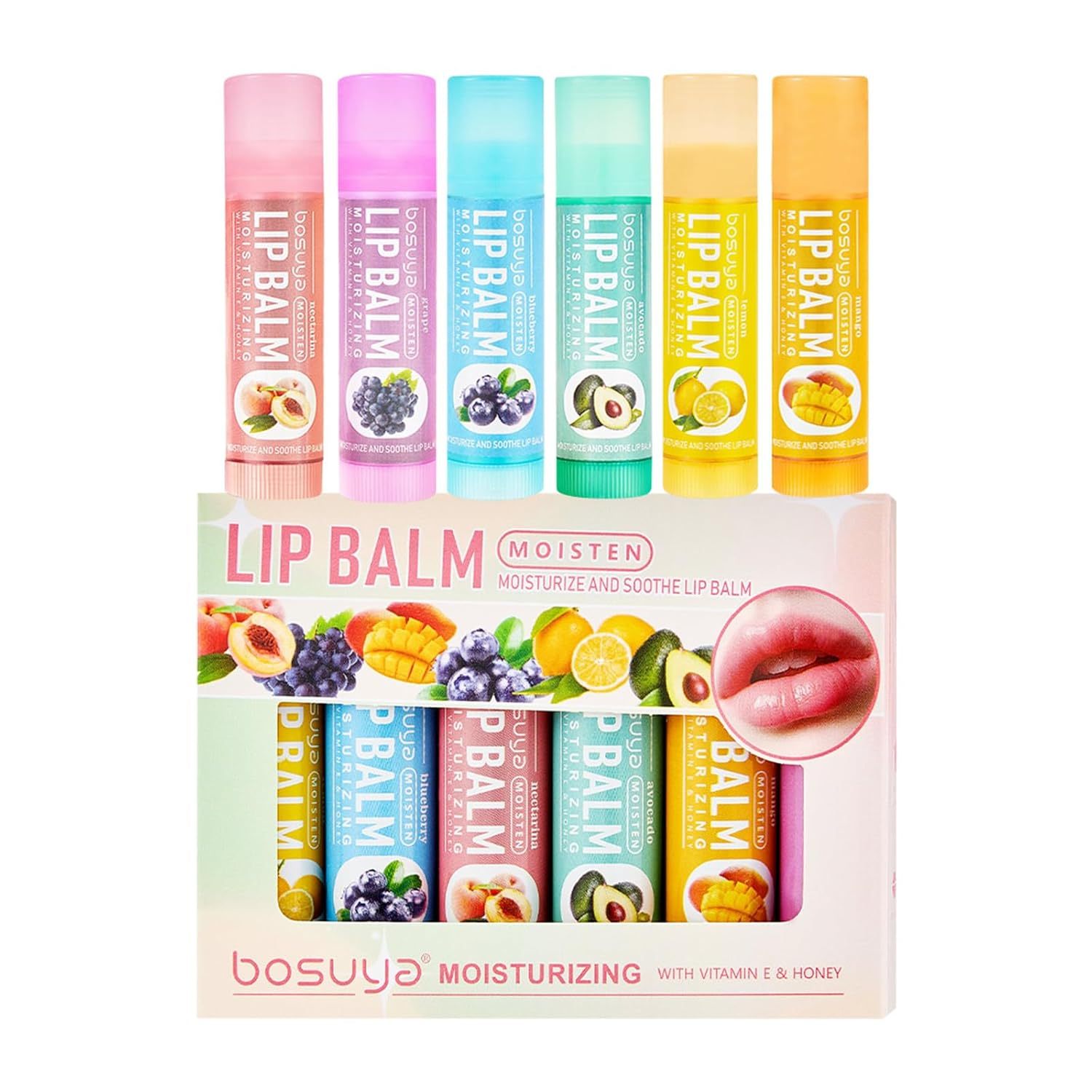 Boxed Fruit Flavored Lip Balm Long Lasting Lip Protection Anti-Dry ...