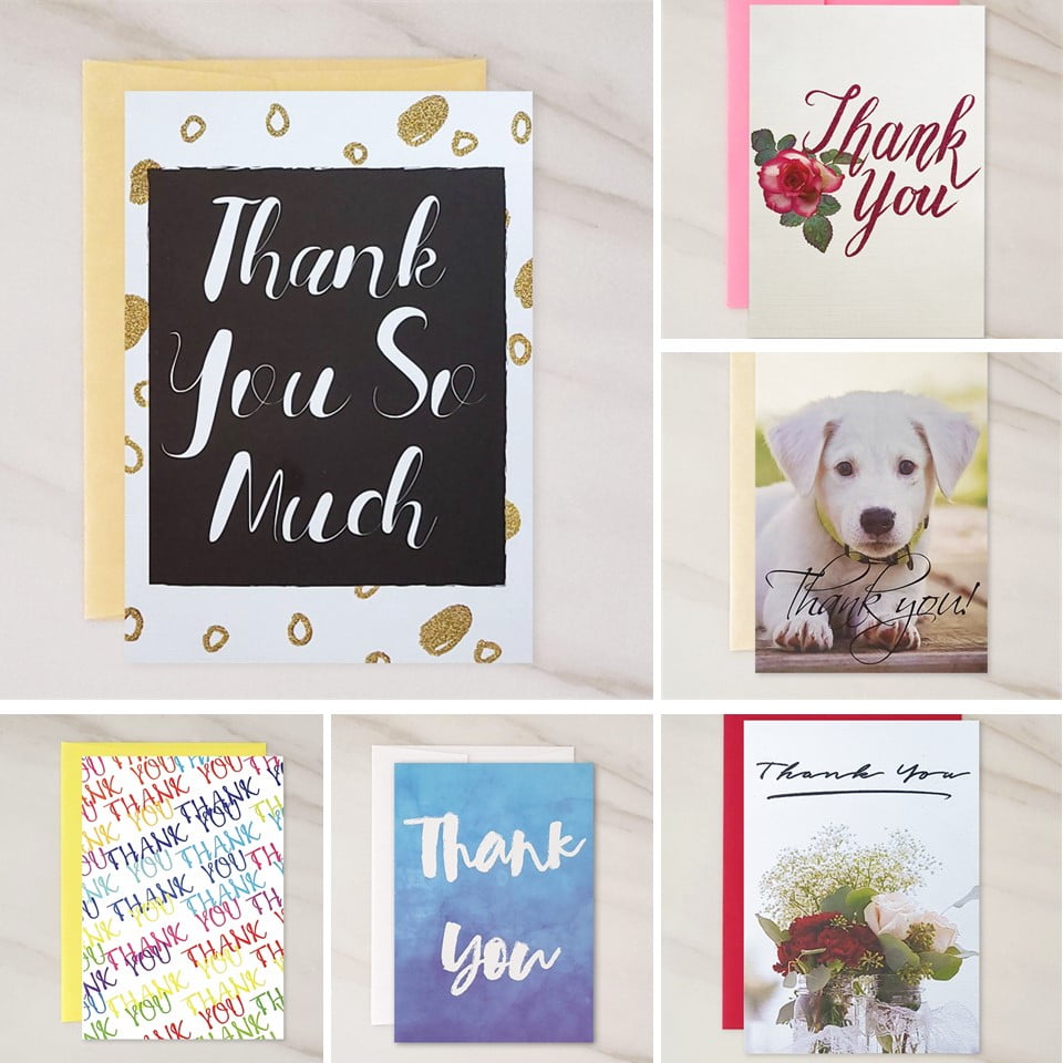 Boxed Thank You Greeting Card Variety Pack - High Quality 36 Cards (5x7 ...