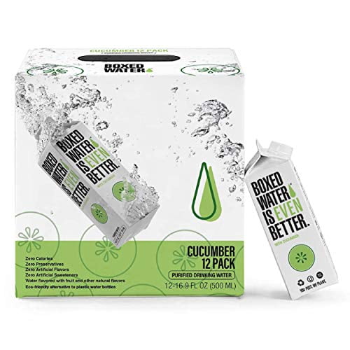 Boxed Water 16.9 oz. (12 Pack) Cucumber Flavored Water - Purified ...