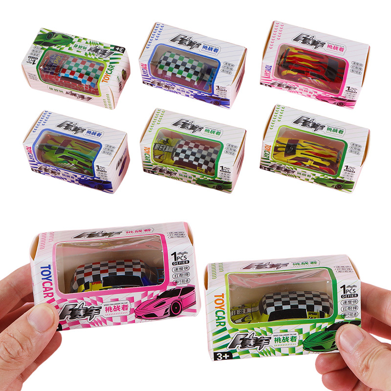 Boxed shatterproof tin pull-back car, suitable for children, push-pull ...