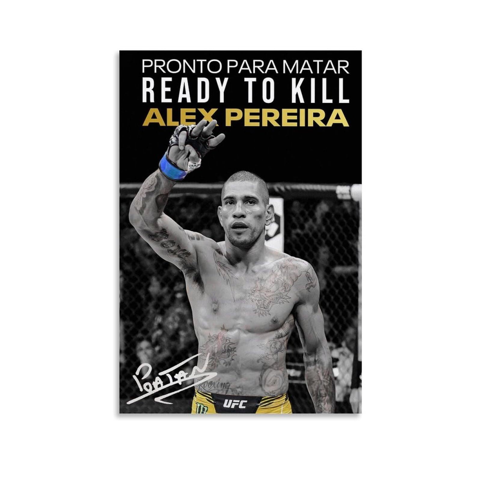 Boxer Alex Pereira Fighter Poster Athlete Motivation1 For High School ...