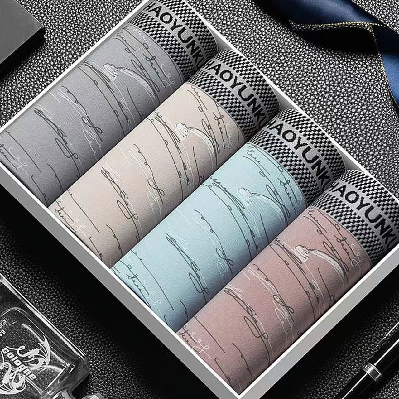 Boxer Briefs Cartoon Print Underwear Large Size Breathable Soft Mens ...