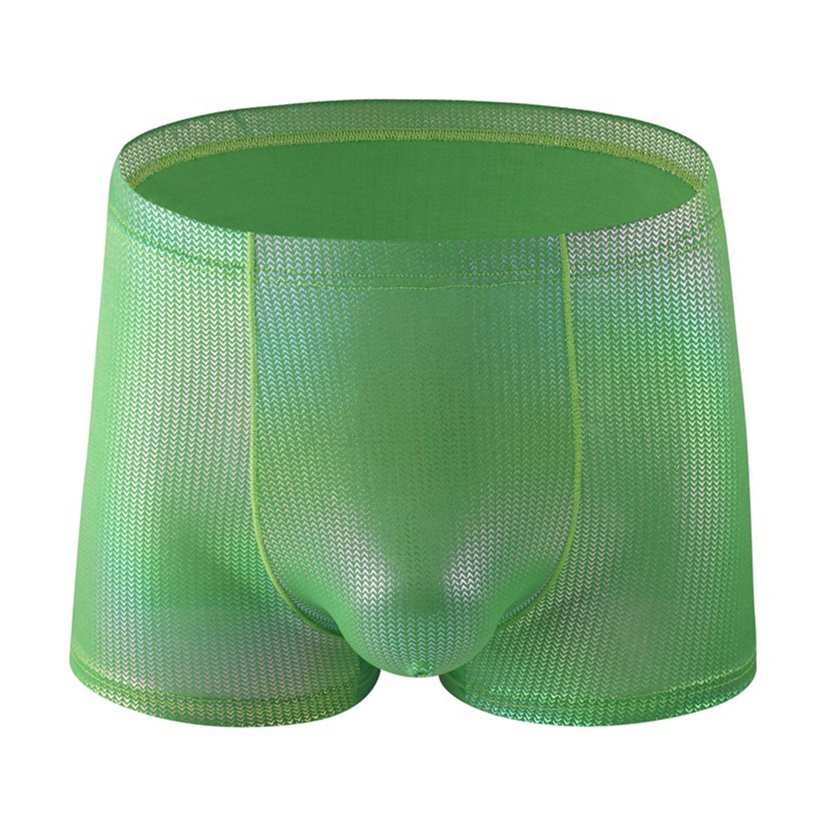 Boxer Briefs for Men Mid Waisted Underwear Mens Trendy Shiny Solid ...