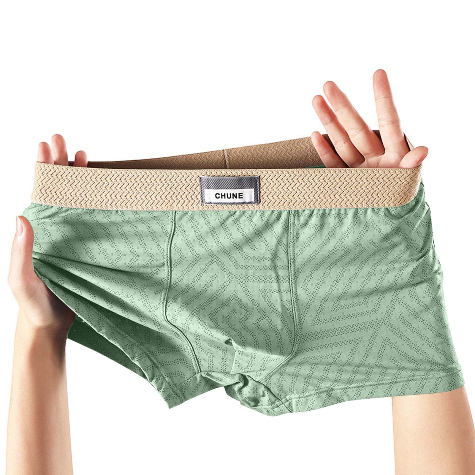 Boxer Briefs for Men Underwear Breathable Mid Waisted Casual Color ...