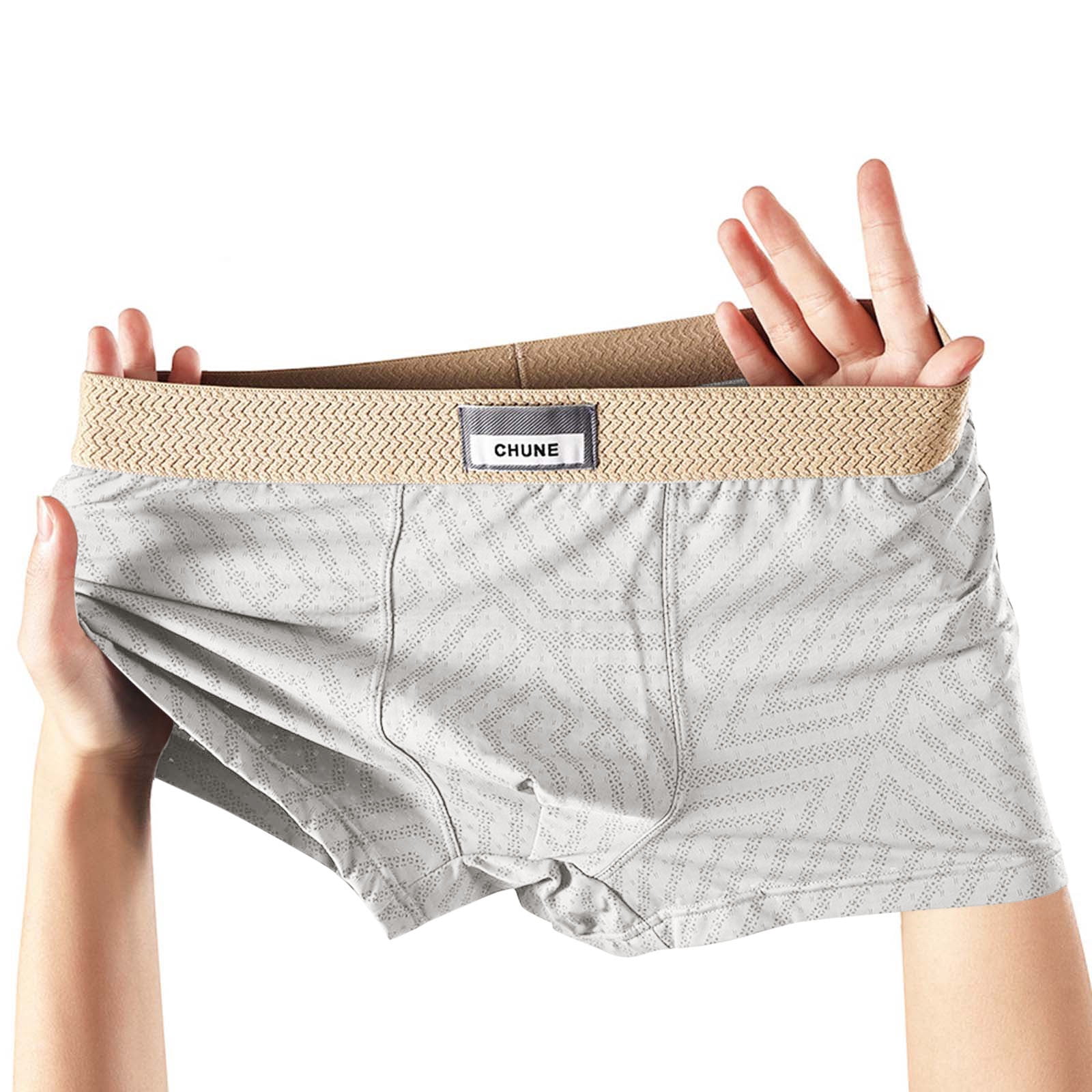 Boxer Briefs for Men Underwear Breathable Mid Waisted Casual Color ...