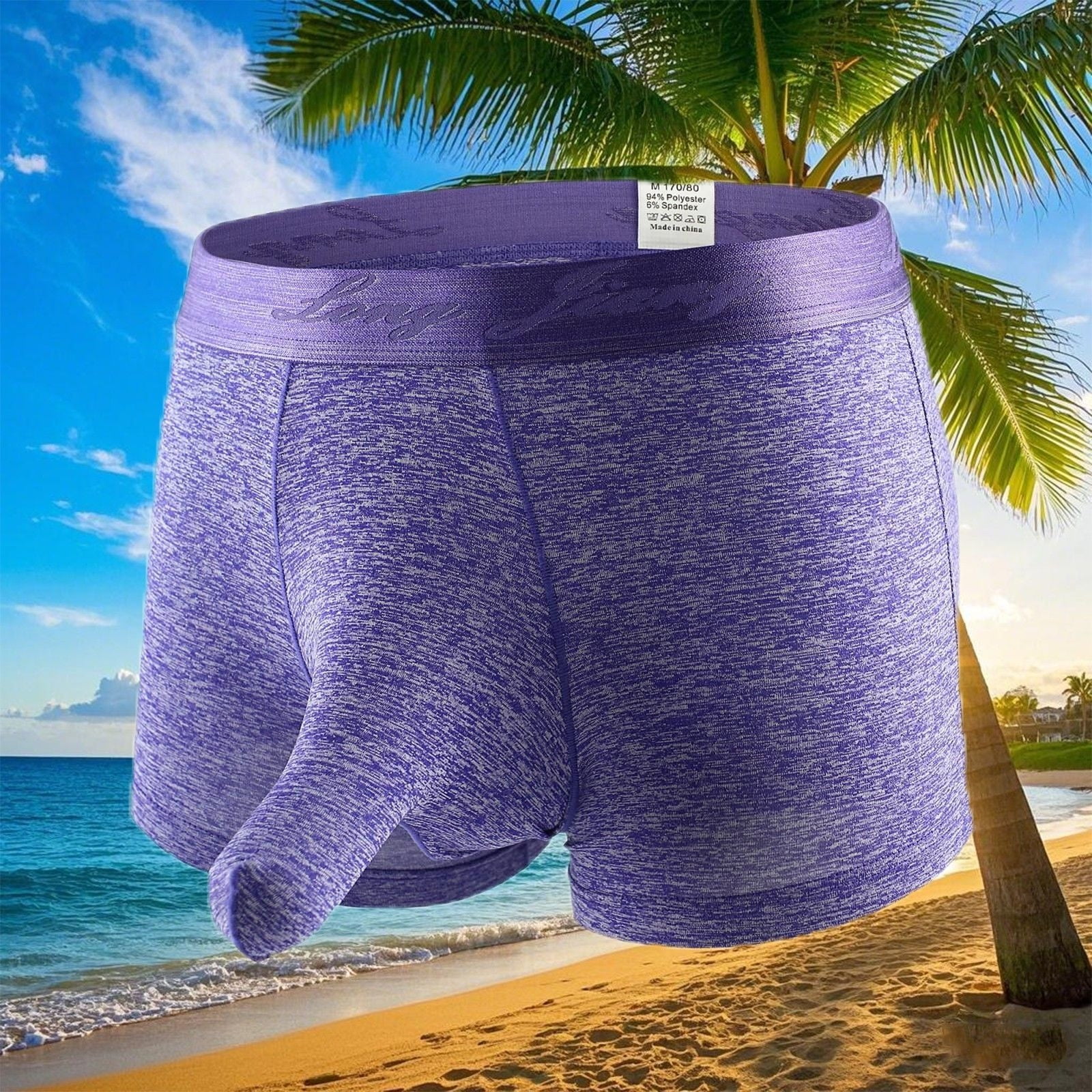 Boxer Briefs for Men Underwear with Bulge-Pouch Support Mid Waisted ...