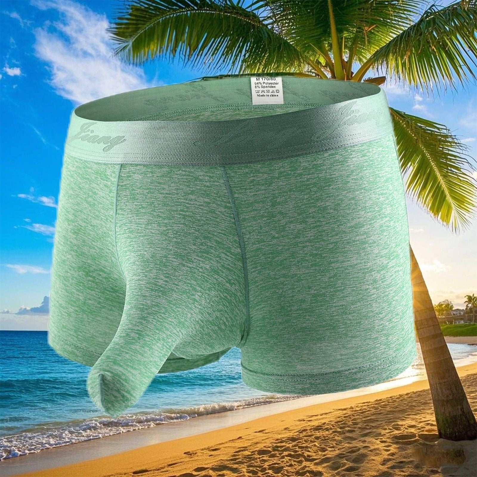 Boxer Briefs for Men Underwear with Bulge-Pouch Support Mid Waisted ...