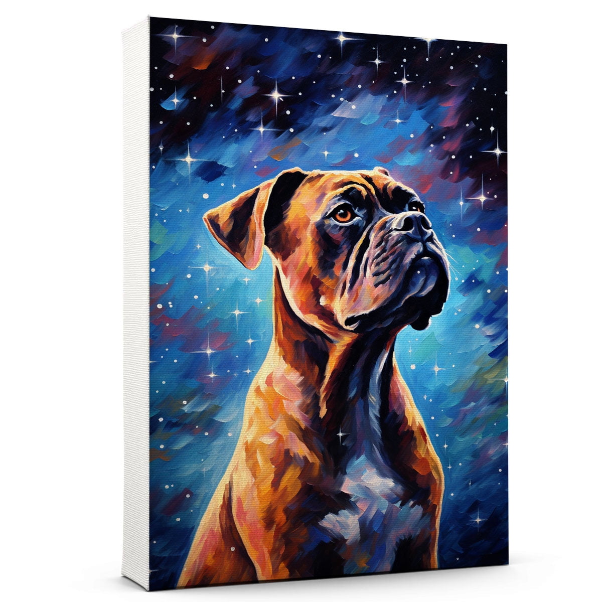 Boxer Canvas Wall Art Print, Dog Artwork Poster for Bedroom Living Room ...