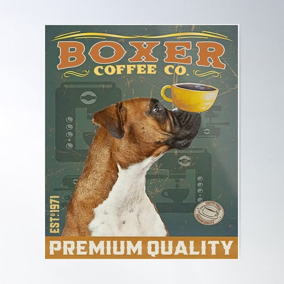 Boxer Coffee Co Qulity Poster Wall Art Modern Wall Decor Wall Art ...