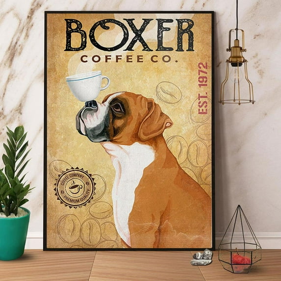 Boxer Coffee Company Satin Poster Wall Art Decor 11 x 17 Inch Poster ...