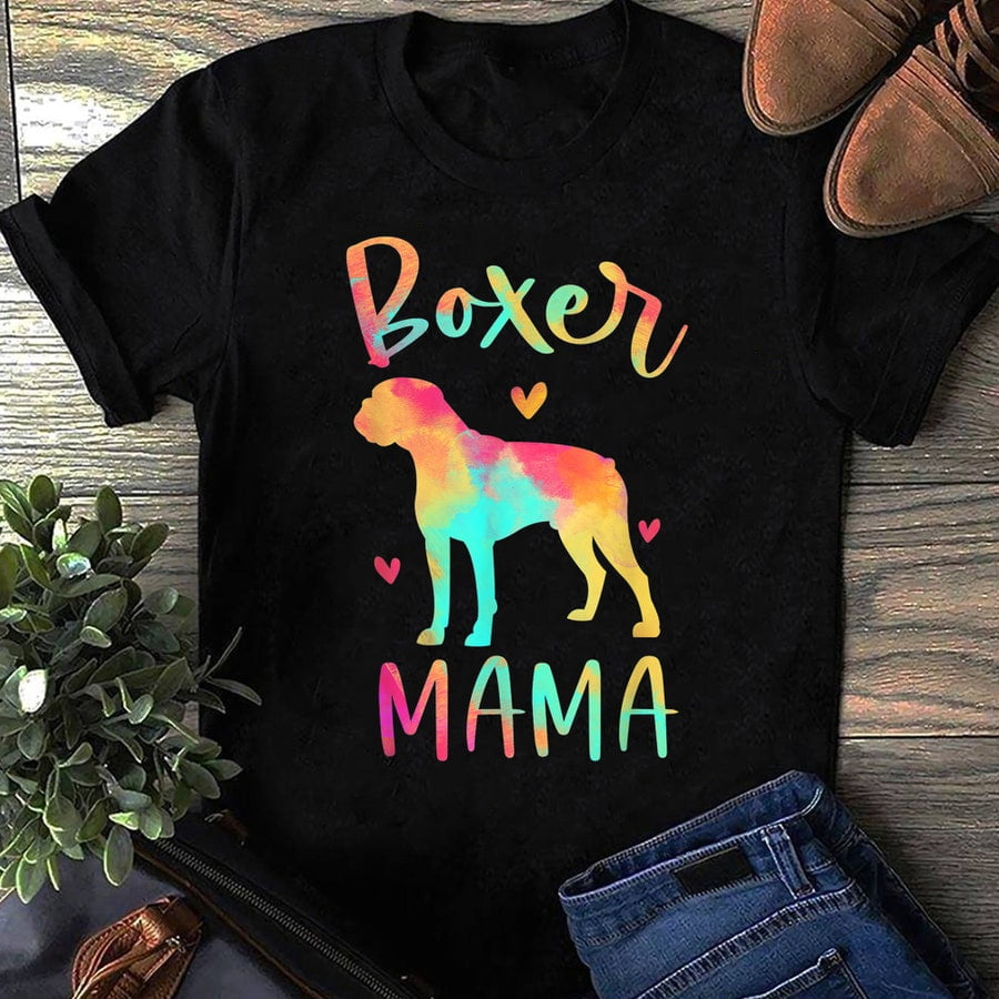 Boxer Colorful Dog Lover Graphic Tee Shirt Special Holiday Gift Idea ...