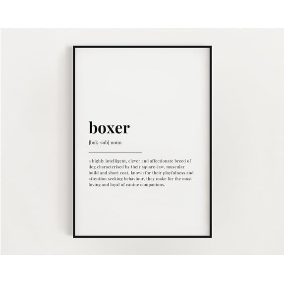 Boxer Definition Meaning, Wall Art, Boxer Print, Definition Print ...