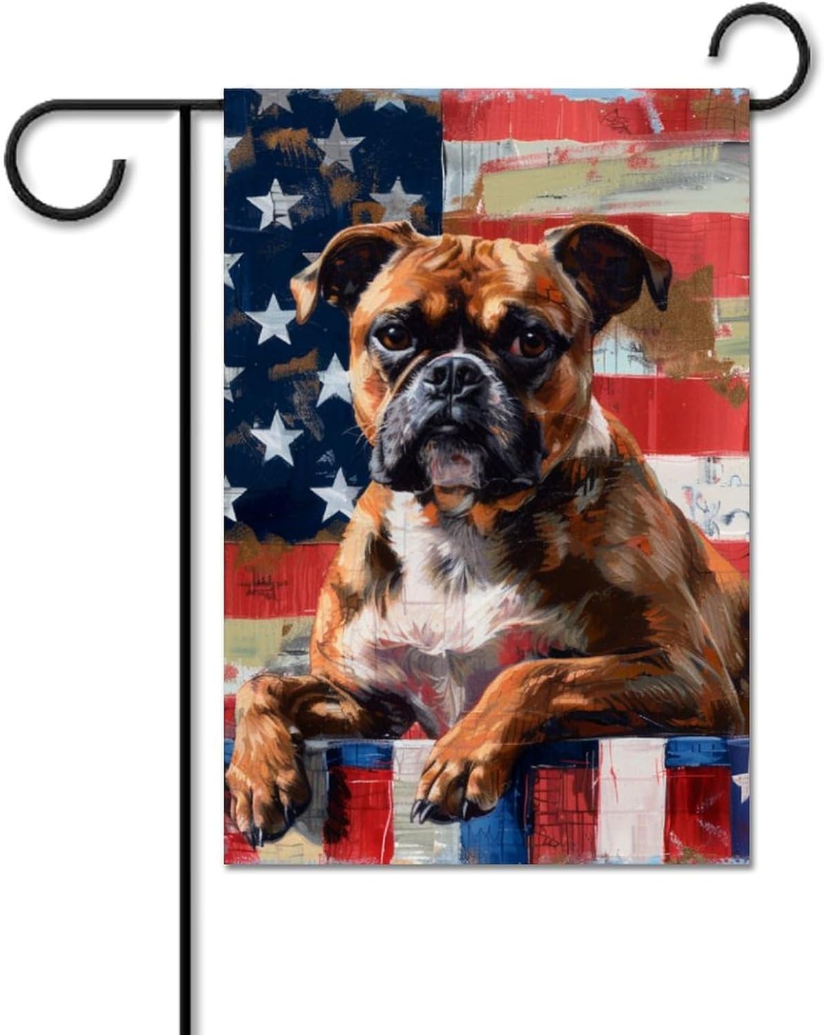 Boxer Dog 4th of July Dog Garden Flags Patriotic Flag Double Sided ...