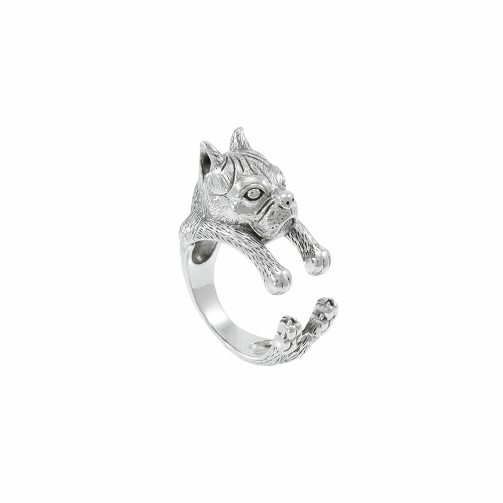 Boxer Dog 925 Sterling Silver Ring Fine Best Friend Jewelry - Walmart.com