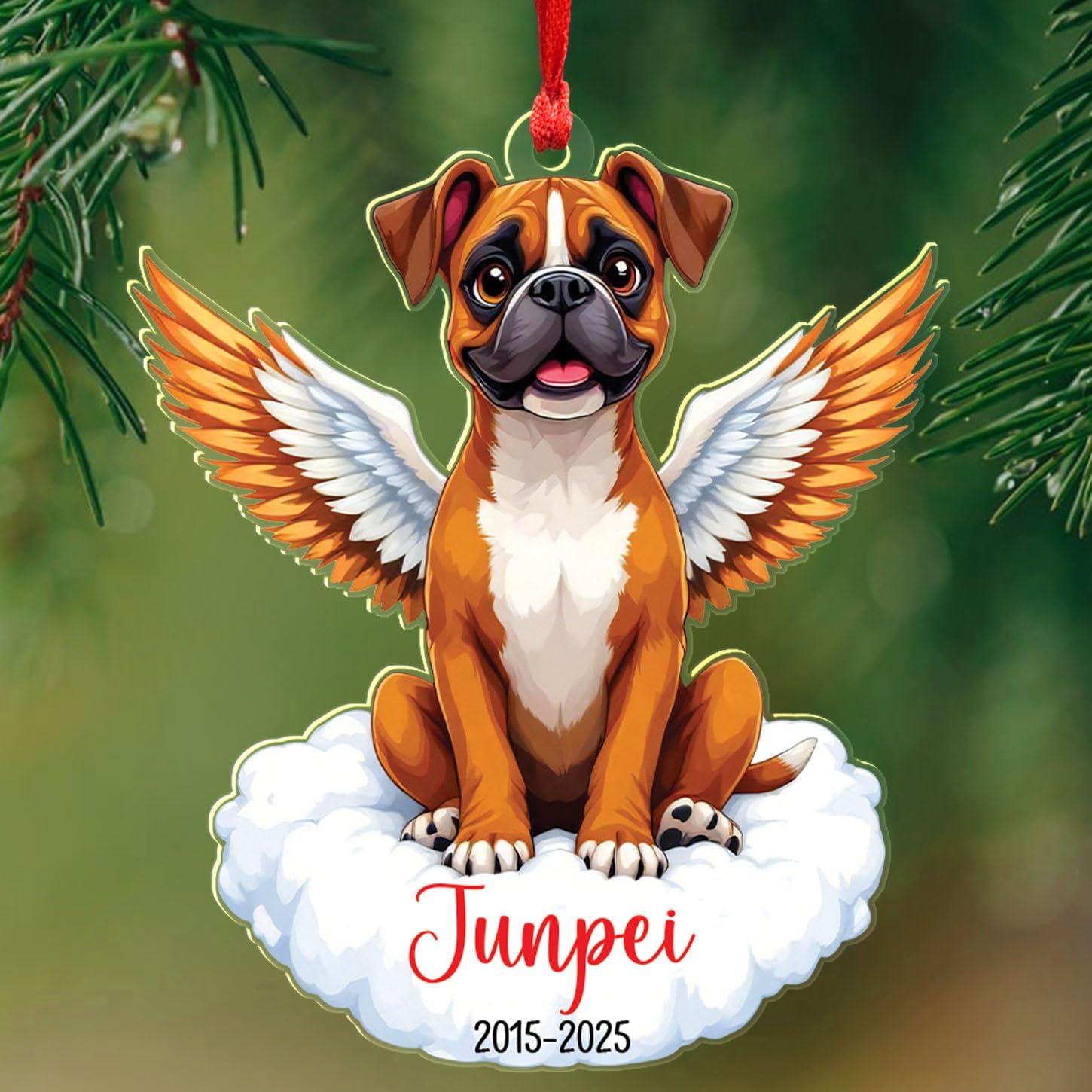 Boxer Dog Acrylic Ornament, Pet Memorial Christmas Ornaments 2025 ...