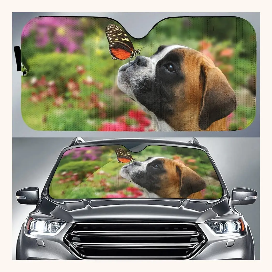 Boxer Dog Auto Sun Shade Car Windshield Window Cover Sunshade - Walmart.com