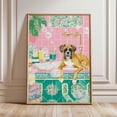 Boxer Dog Bath Art Print Colorful Bathroom Poster Whimsical Pet ...